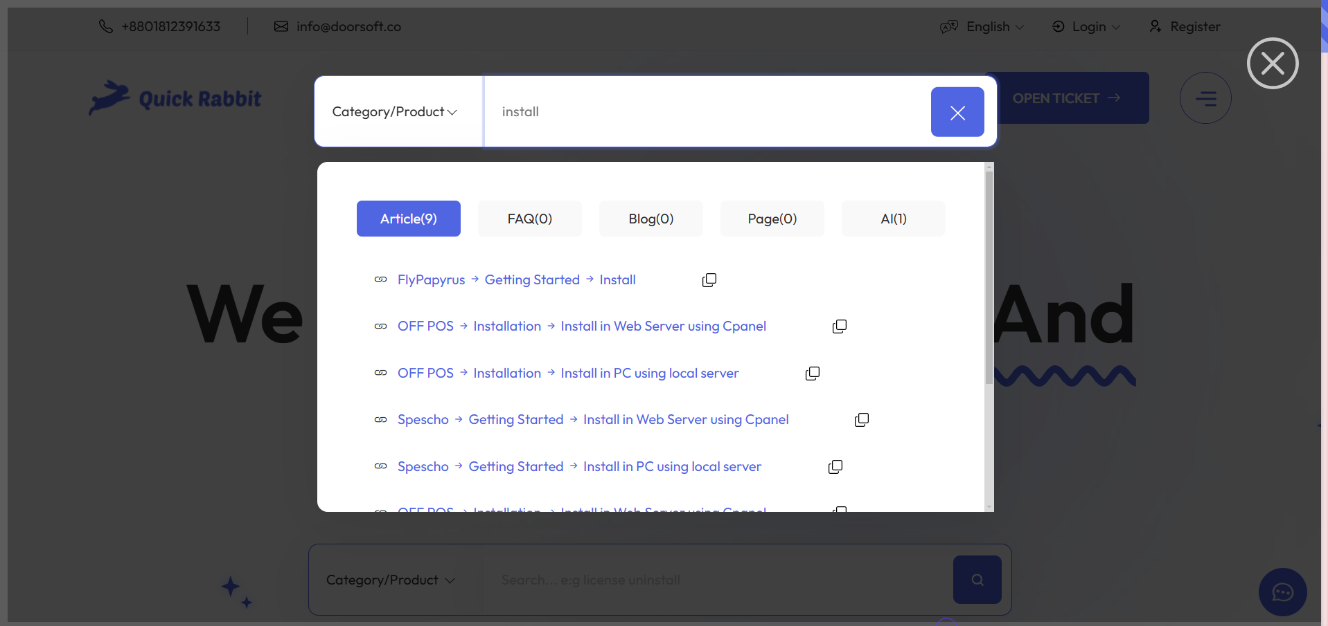 Quick Rabbit - AI Powered Support Ticketing with Knowledgebase and Live Chat by doorsoftxyz